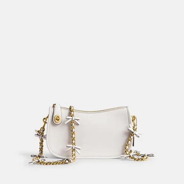COACH Leather Chain Strap With Bows