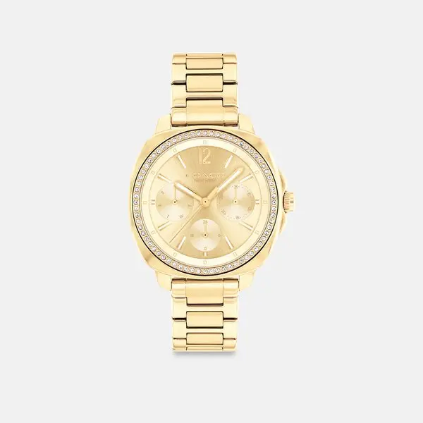 COACH Kitt Chronograph Bracelet Watch 34mm - Gold