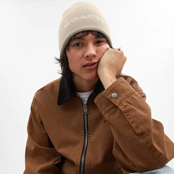 Coach Reversible Signature Beanie In Steam - 30% Off 