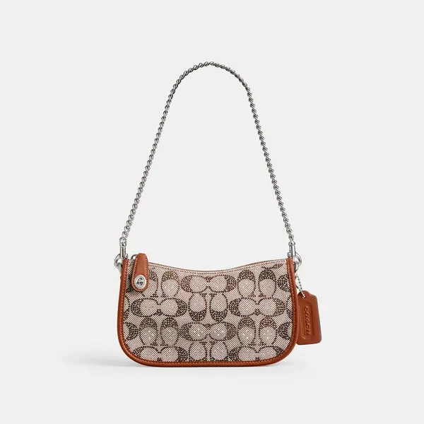 COACH Swinger Bag 20 With Chain In Signature Jacquard