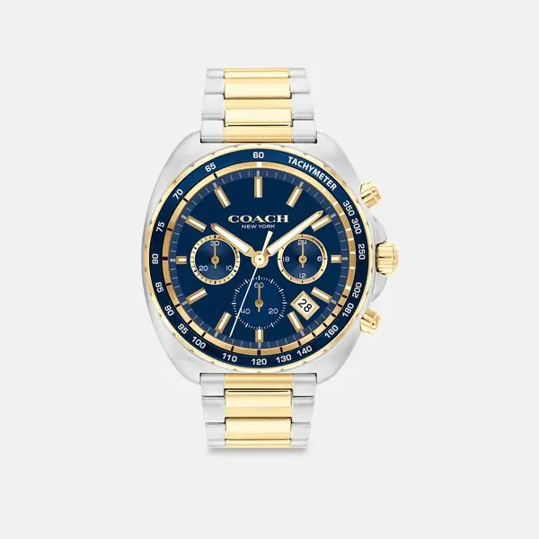 COACH Charter Chronograph Watch, 44mm - Gold/silver