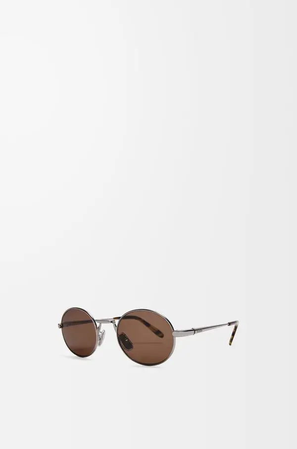 Loewe Groove Oval Sunglasses - Brown Sugar