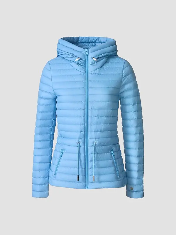 Soia & Kyo Ayleen Lightweight Hooded Puffer Jacket - Poolside Blue