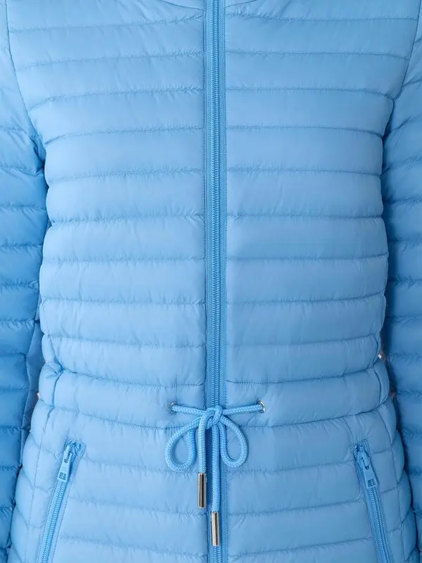 Soia & Kyo Ayleen Lightweight Hooded Puffer Jacket - Poolside Blue