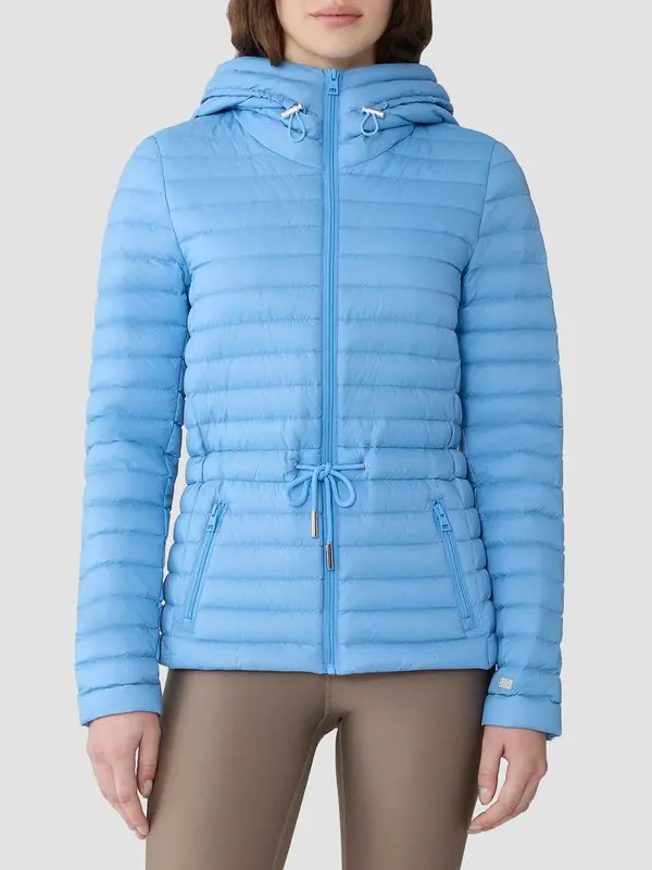Soia & Kyo Ayleen Lightweight Hooded Puffer Jacket - Poolside Blue