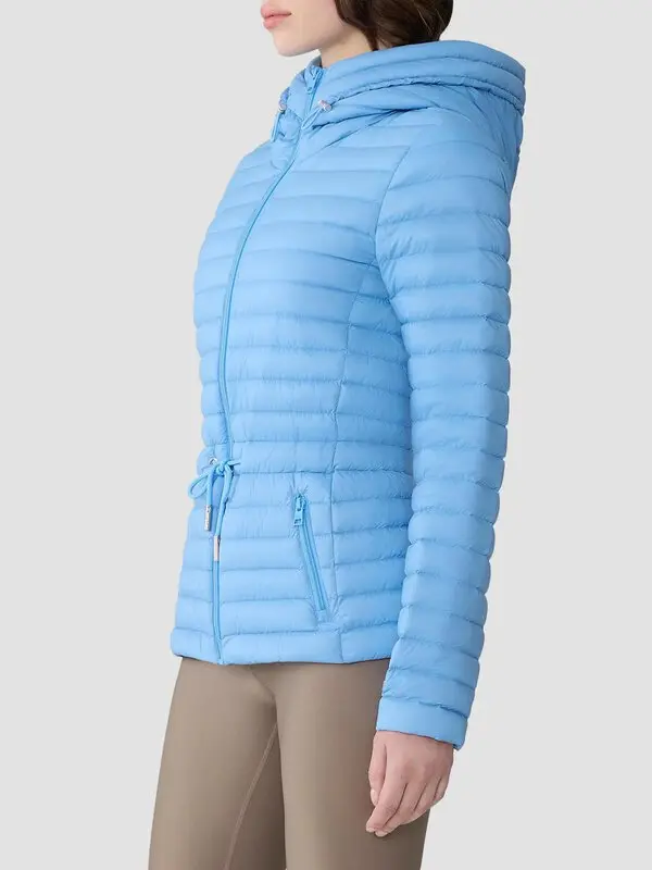 Soia & Kyo Ayleen Lightweight Hooded Puffer Jacket - Poolside Blue