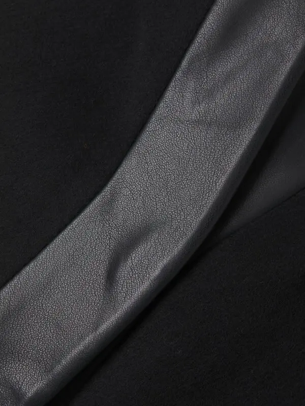 Kobi Halperin Brigitta Wool Faux Leather-trim Coat