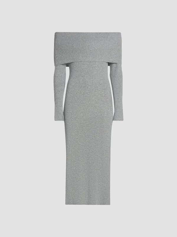 SAKS FIFTH AVENUE Ribbed Cashmere Midi-dress - Flannel