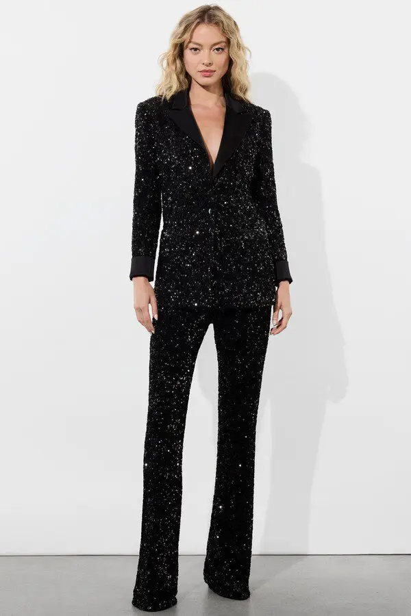 Alice + Olivia Justin Sequin Blazer