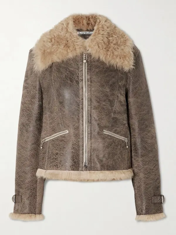 Acne Studios Distressed Shearling Jacket