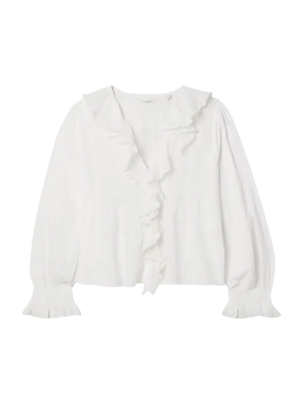 DÔEN Hardy Lace-trimmed Organic Cotton-voile Blouse - White