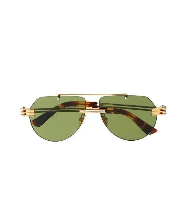 Bottega Veneta Aviator-style Sunglasses - Gold
