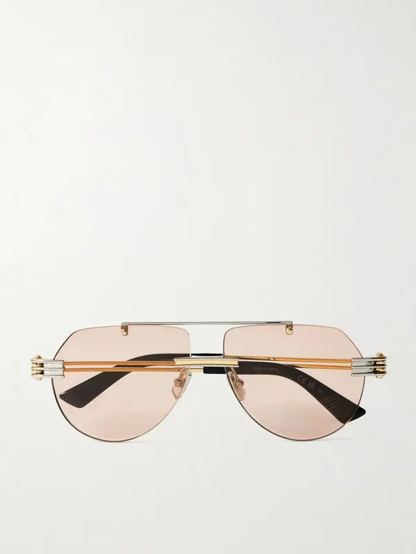 Bottega Veneta Aviator-style Sunglasses - Silver