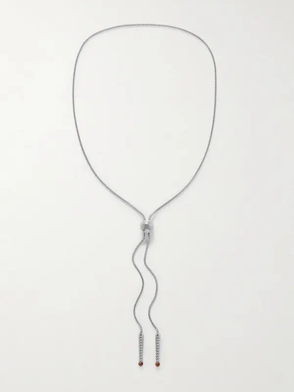 JACQUES MARIE MAGE Erin Wasson -plated Tigers Eye Necklace - Silver