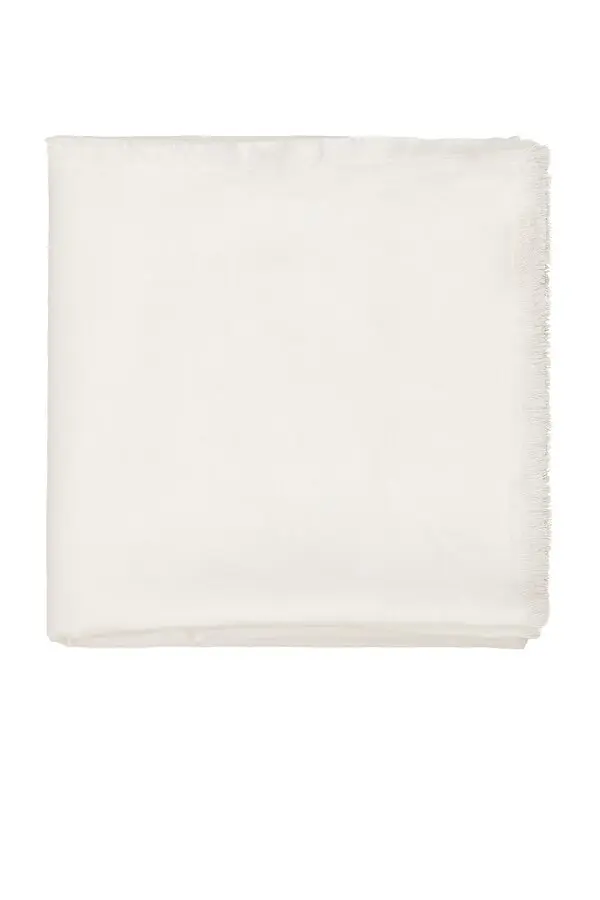 Jenni Kayne Frayed Linen 68x100 Tablecloth - Ivory