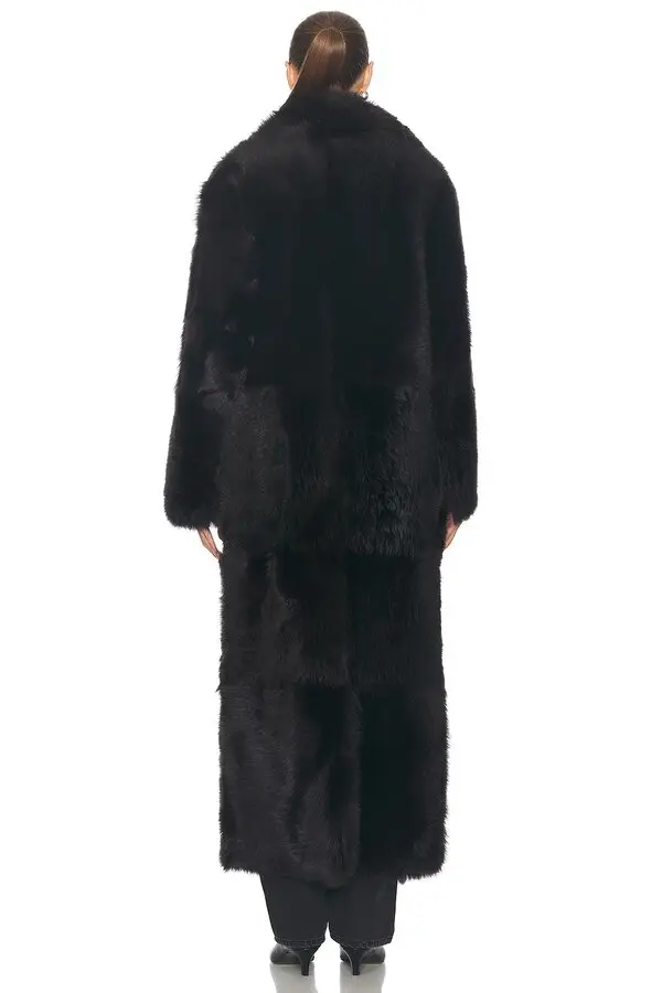 Nour Hammour For Evita Extra Long Coat In White