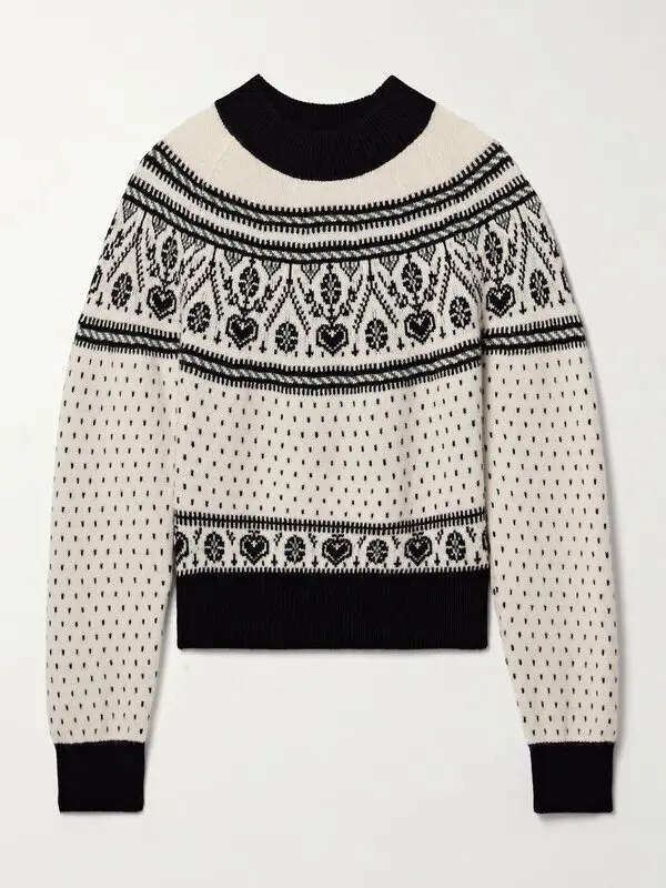 Khaite - KHAITE Guy Intarsia Cashmere-blend Sweater