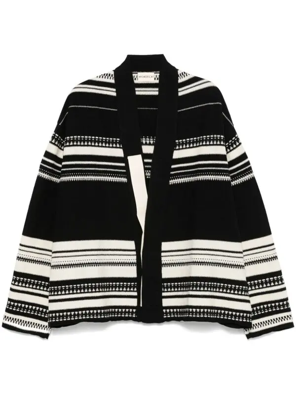 MORDECAI Striped Wool Cardigan