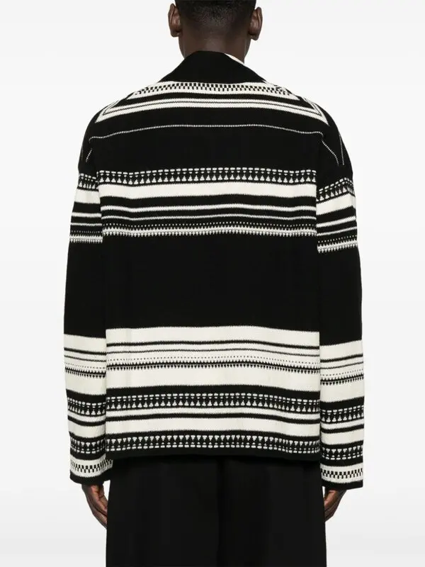 MORDECAI Striped Wool Cardigan