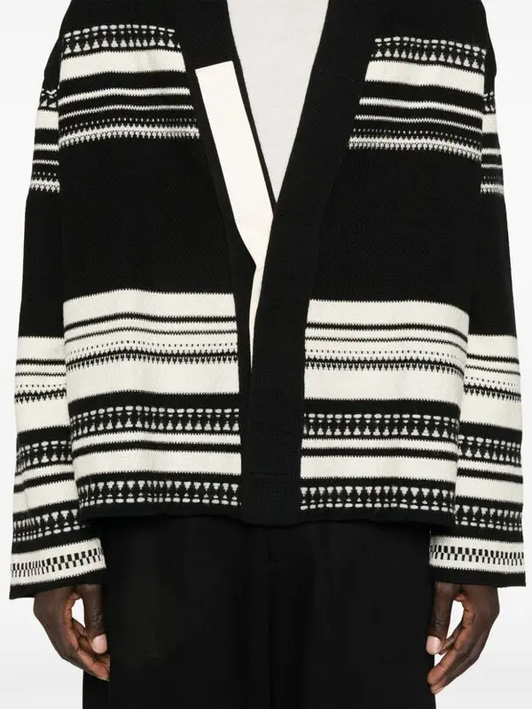 MORDECAI Striped Wool Cardigan