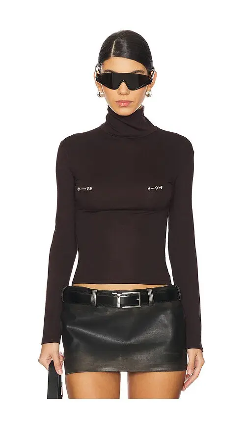 Lado Bokuchava Pierced Turtleneck Top