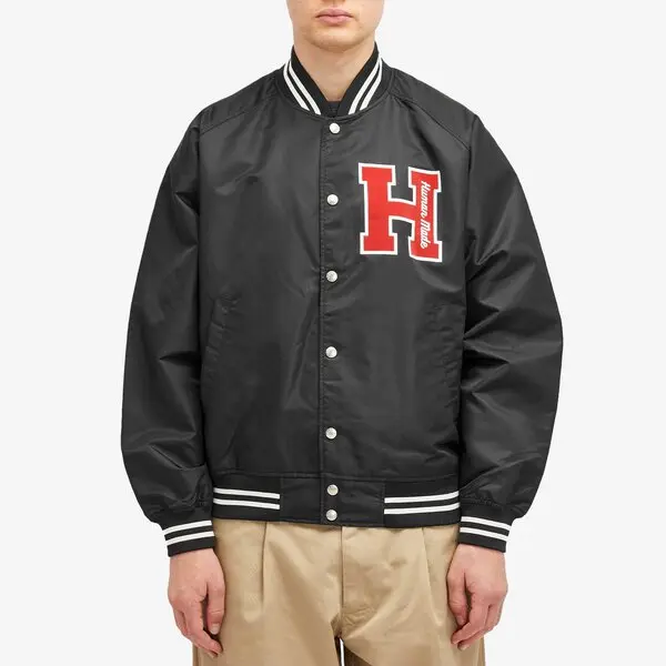 Human Made Nylon Stadium Jacket In Black - 40% Off | Editorialist