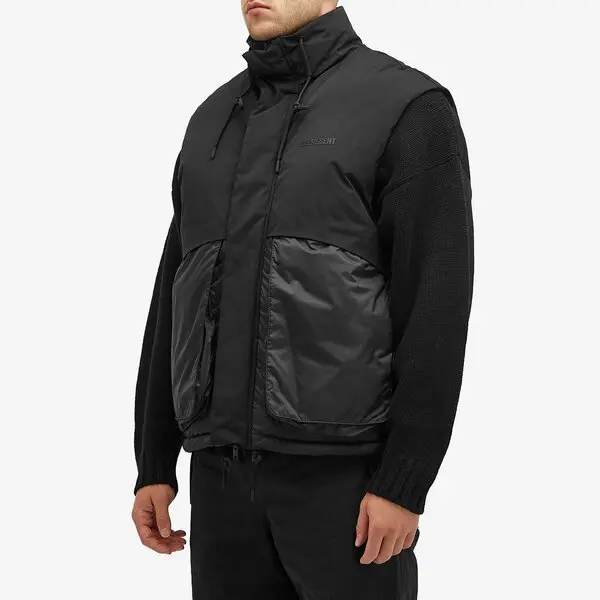 REPRESENT Layered Puffer Gilet - Jet Black