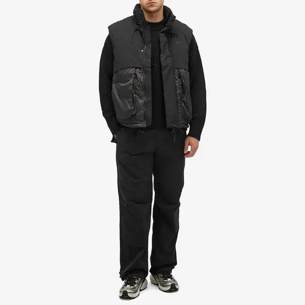REPRESENT Layered Puffer Gilet - Jet Black