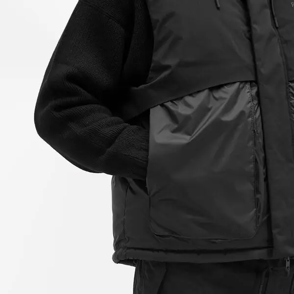 REPRESENT Layered Puffer Gilet - Jet Black