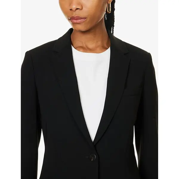 Theory Staple Single-breasted Woven Blazer - Black