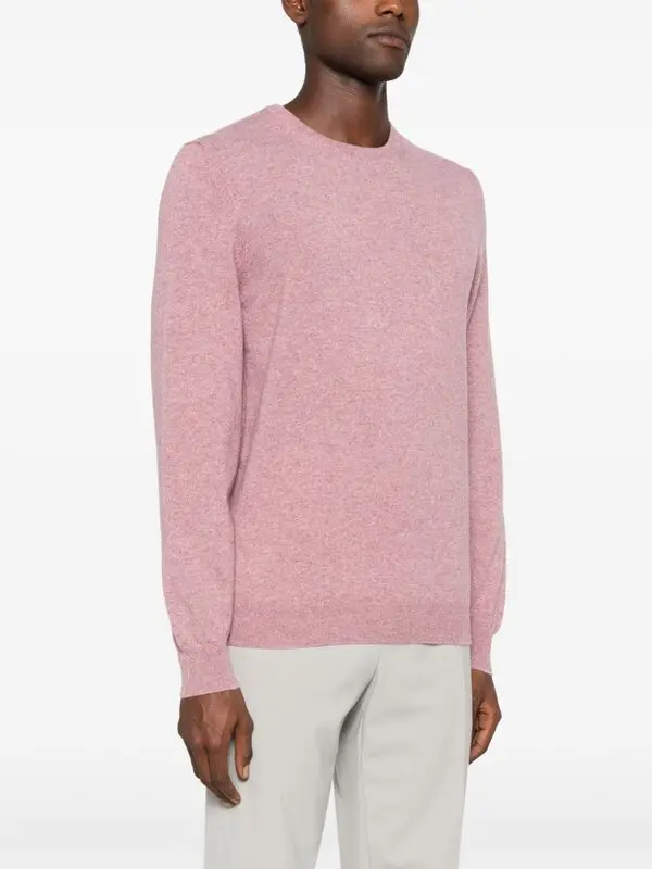 Fedeli Mélange-effect Cashmere Sweater - Pink