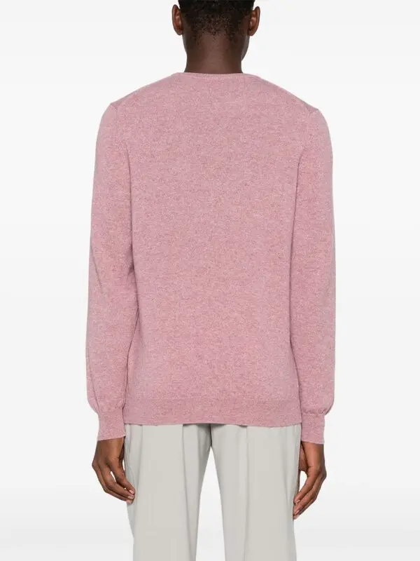 Fedeli Mélange-effect Cashmere Sweater - Pink