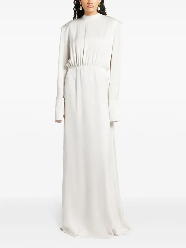 magda butrym long sleeve dress Magda Butrym Long-Sleeve Maxi Dress In White - 51% Off