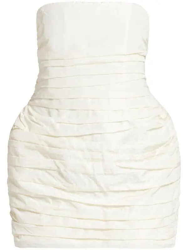 Magda Butrym Strapless Draped Mini Dress