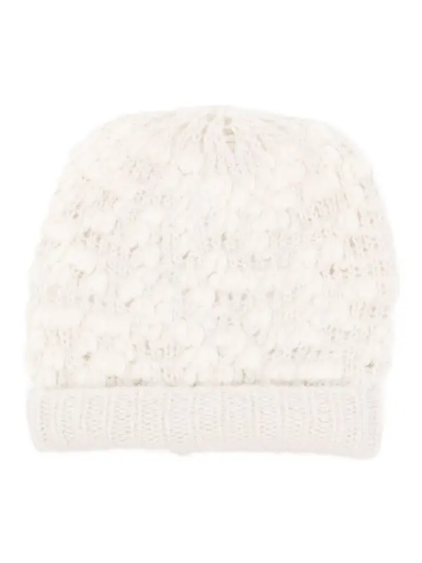 Peserico Lurex Beanie In Neutrals - 40% Off | Editorialist
