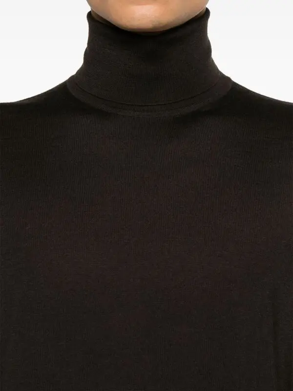 Zegna Roll-neck Sweater - Brown