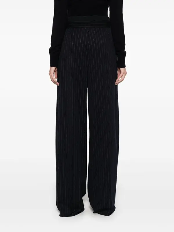 Max Mara Pinstriped Wide Leg Trousers