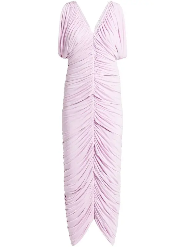 Magda Butrym Ruched Midi Dress - Purple