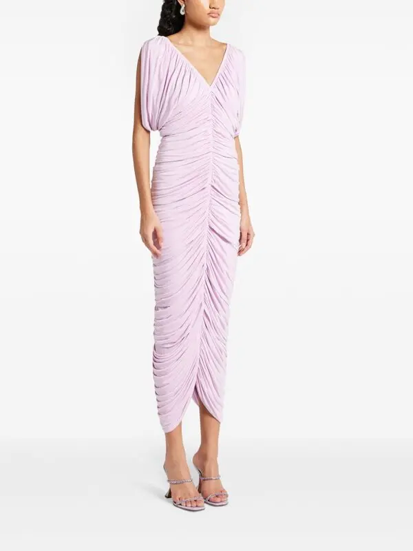 Magda Butrym Ruched Midi Dress - Purple