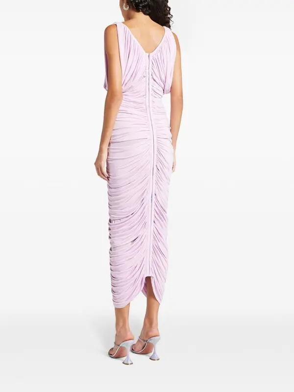 Magda Butrym Ruched Midi Dress - Purple