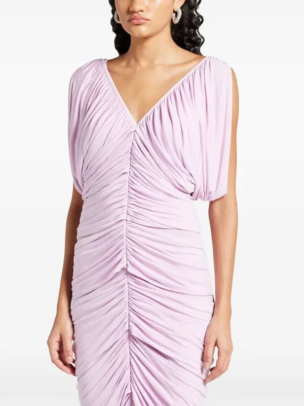 Magda Butrym Ruched Midi Dress - Purple