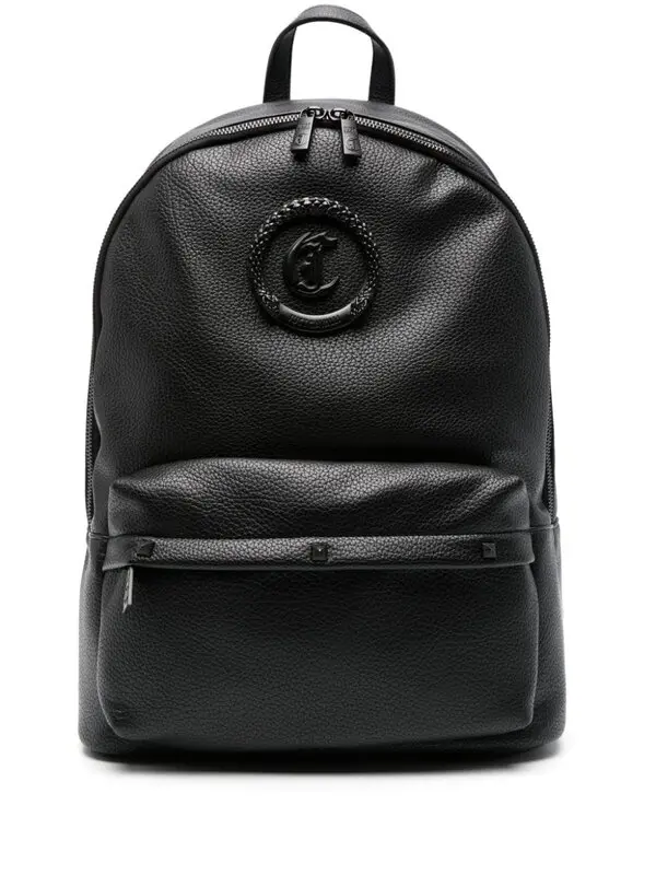 Roberto Cavalli Logo-plaque Backpack - Black