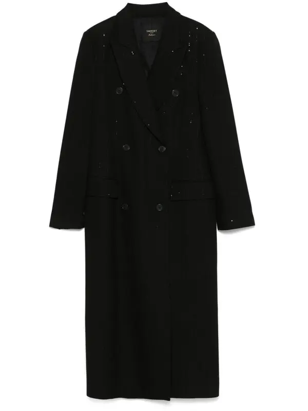 TWINSET Sequined Mid-length Coat