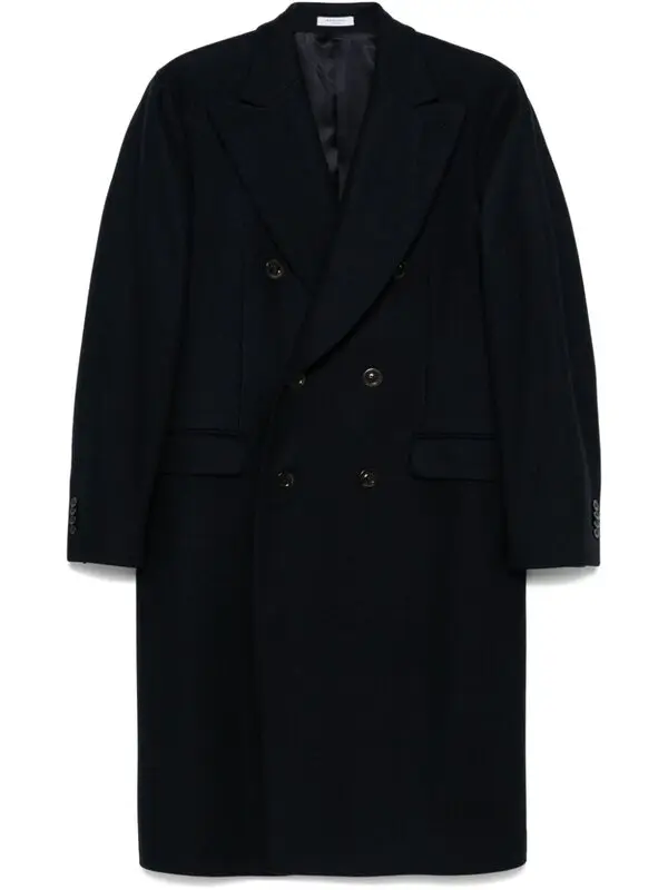 Boglioli Double-breasted Virgin Wool-blend Coat