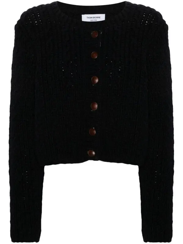 Thom Browne Chunky-knit Wool Cardigan