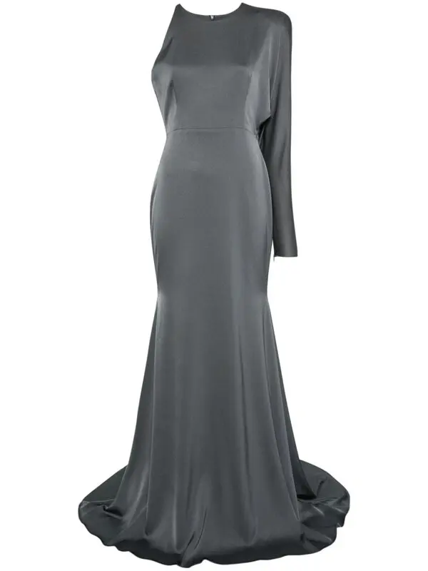 Alex Perry Satin One-shoulder Gown