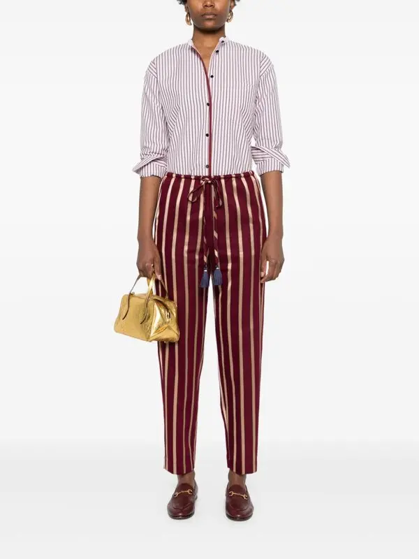 FORTE_FORTE Striped Tapered Trousers