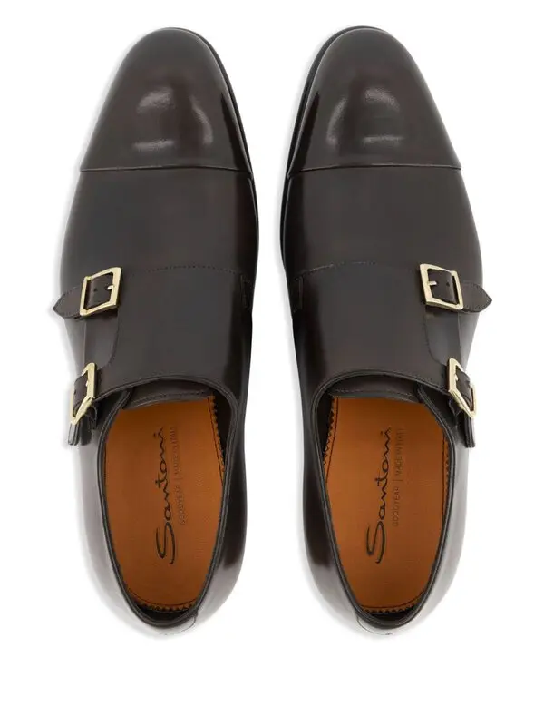 Santoni Monk Strap Shoes - Brown