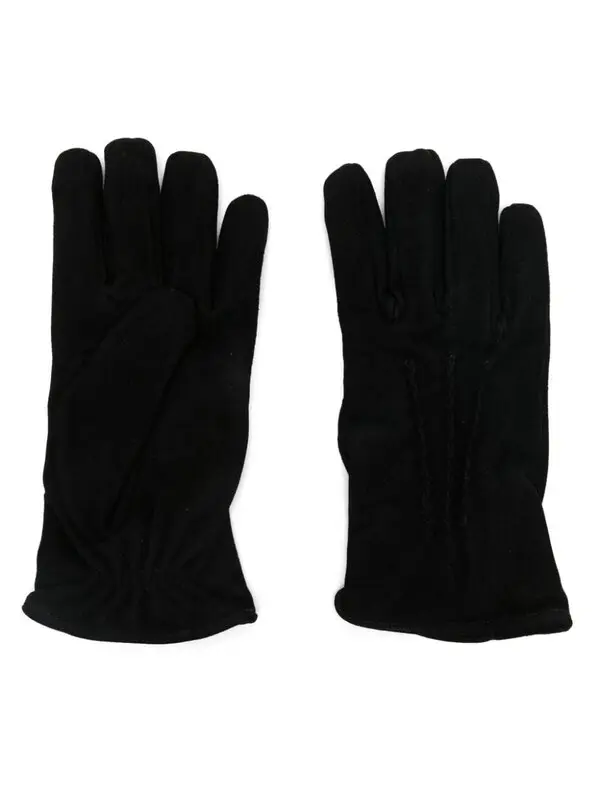LARDINI Leather Gloves - Black