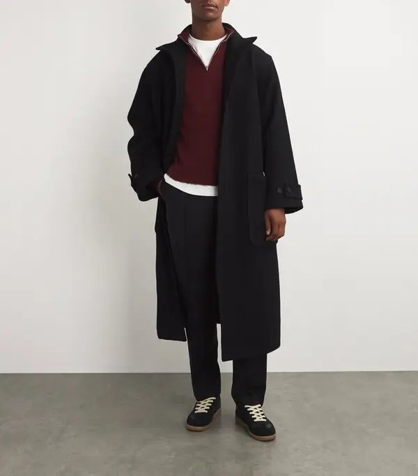 Harrods Cashmere Quarter-zip Pullover - Burgundy